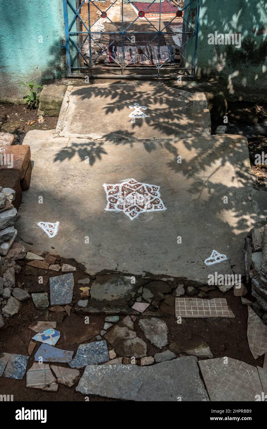 Rangoli is an art originating in the Indian subcontinent, in which ...