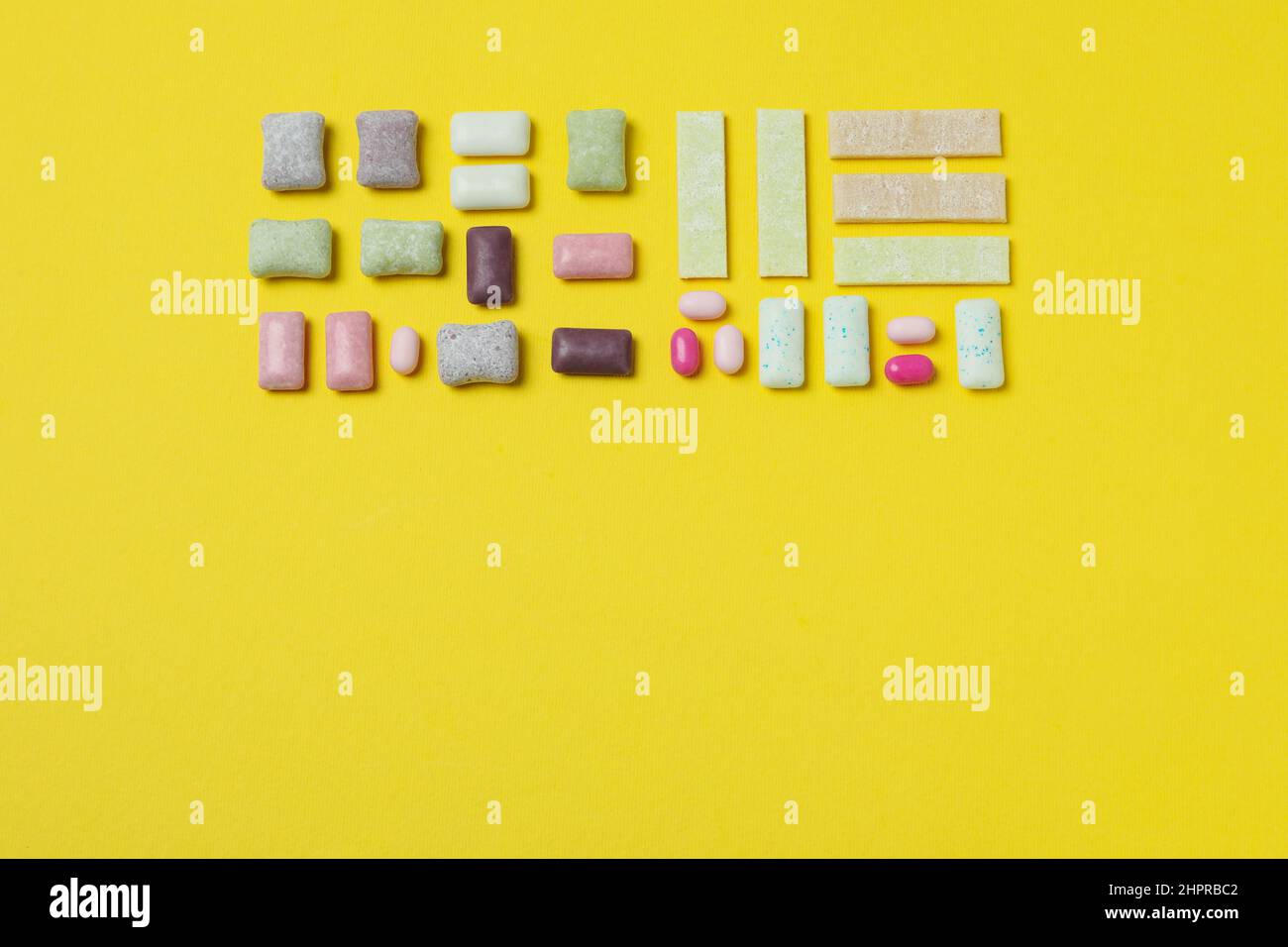 Concept of chewing or bubble gum, space for text Stock Photo - Alamy