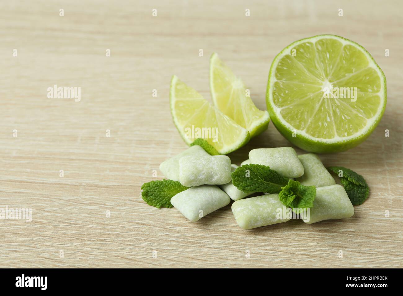Concept of chewing or bubble gum, space for text Stock Photo - Alamy