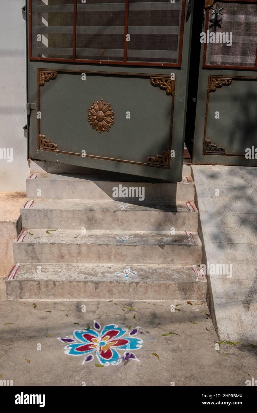 Rangoli is an art originating in the Indian subcontinent, in which ...