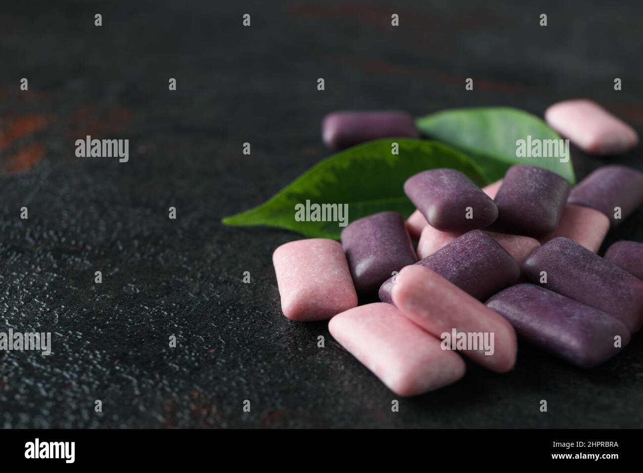 Concept of chewing or bubble gum, space for text Stock Photo - Alamy