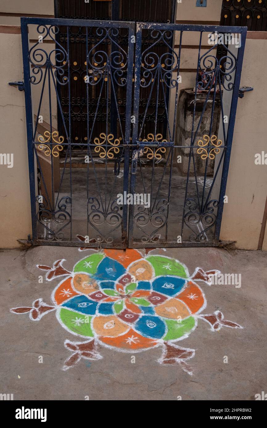 Rangoli is an art originating in the Indian subcontinent, in which ...