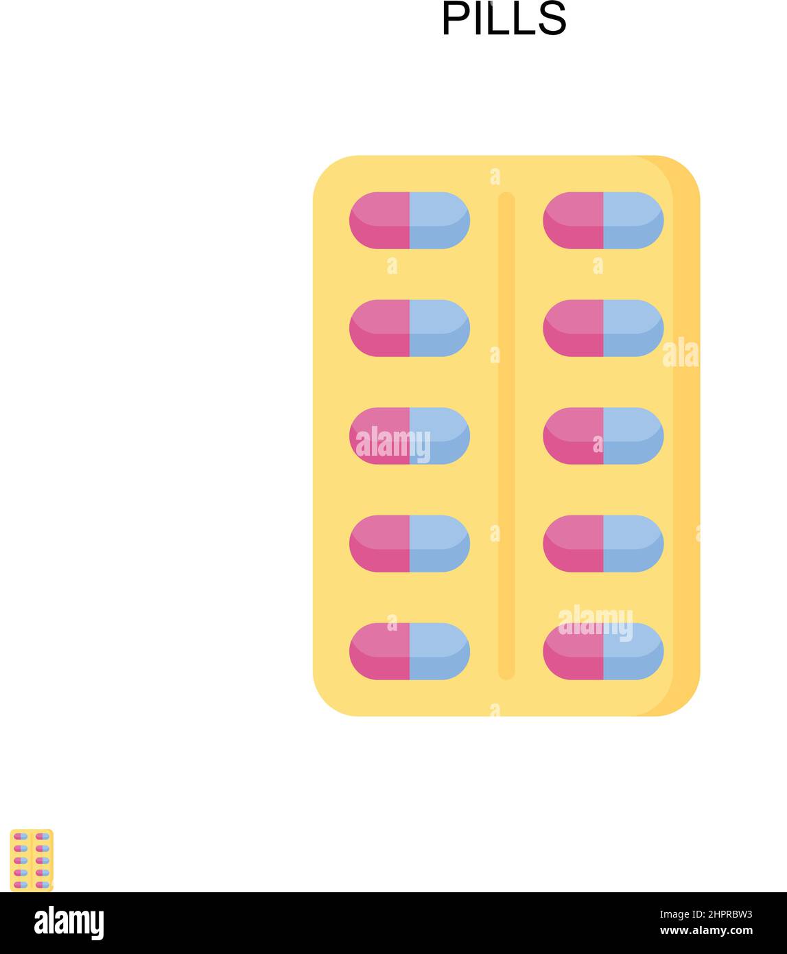 Pills Simple vector icon. Illustration symbol design template for web ...
