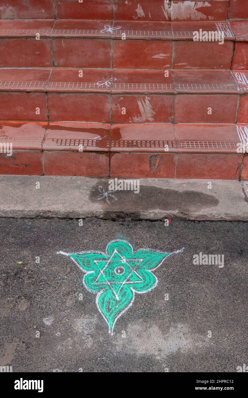 Rangoli is an art originating in the Indian subcontinent, in which ...
