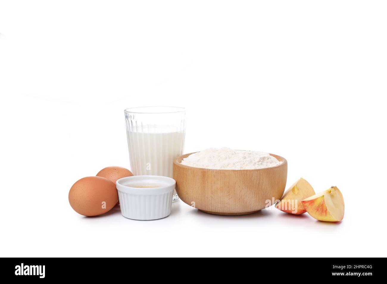 Ingredients for cooking cake isolated on white background Stock Photo ...