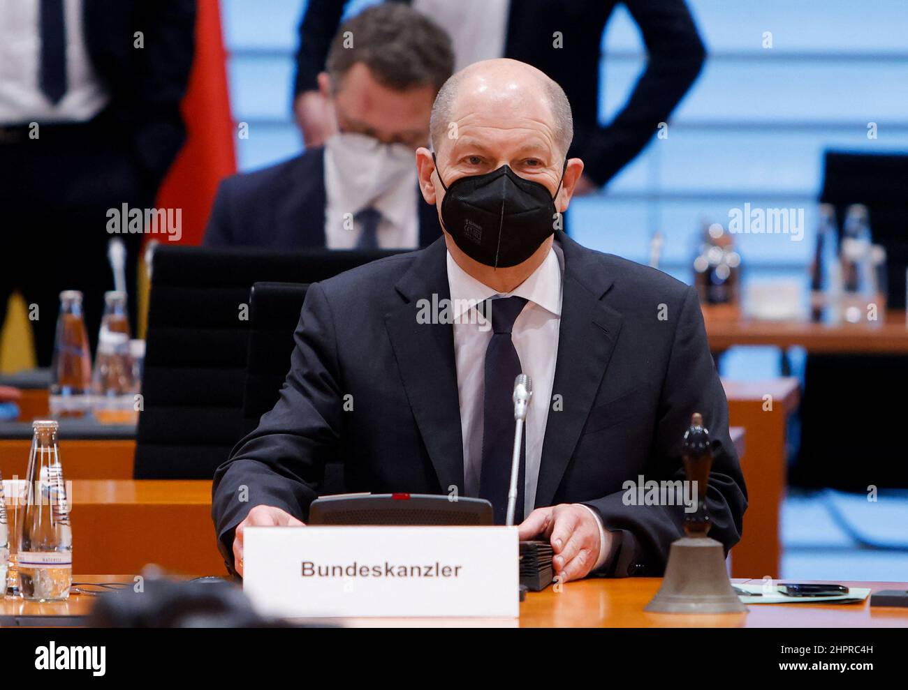 Berlin, Germany. 23rd Feb, 2022. Chancellor Olaf Scholz (SPD) attends ...