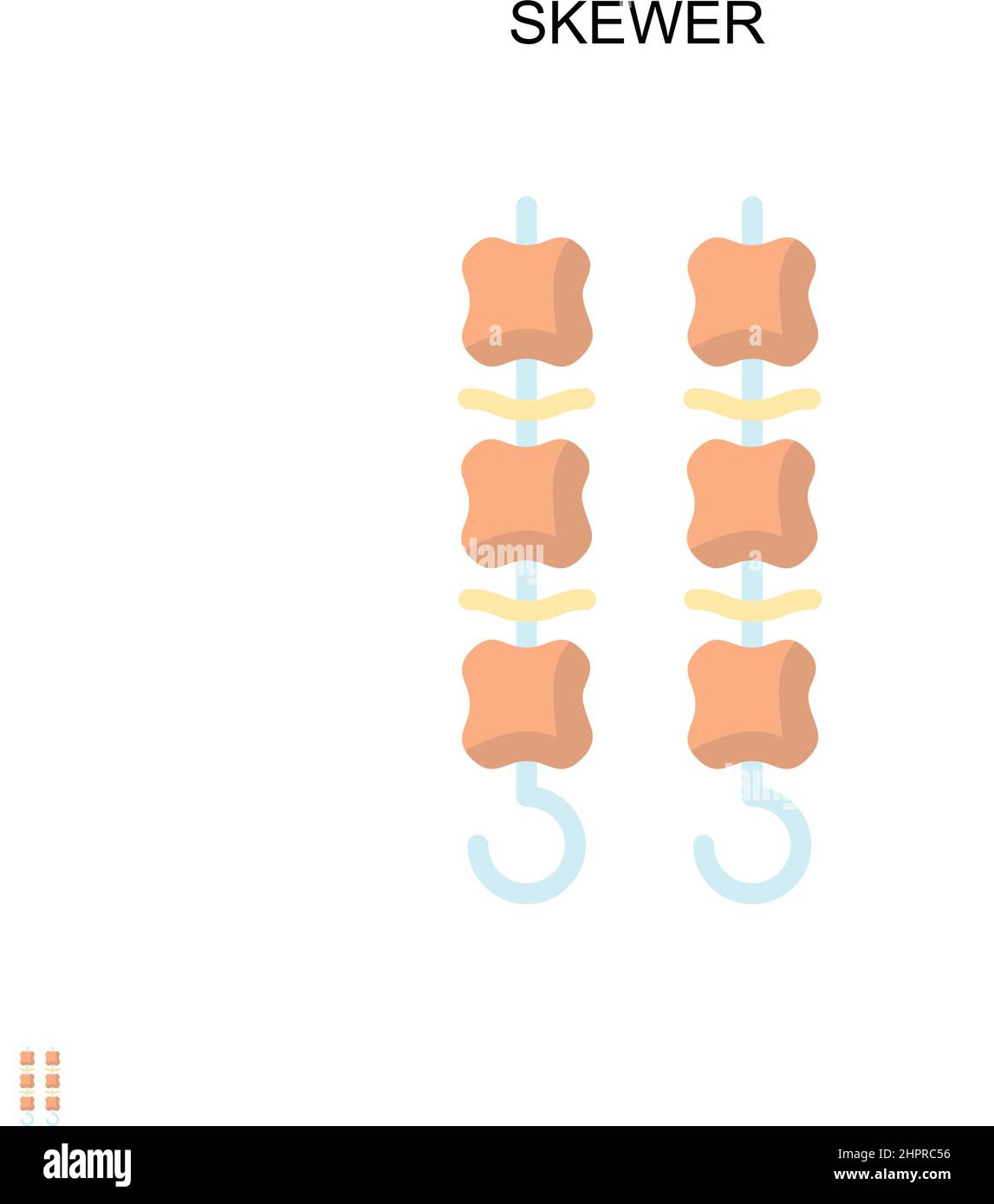 Skewer Simple Vector Icon Illustration Symbol Design Template For Web Mobile Ui Element Stock