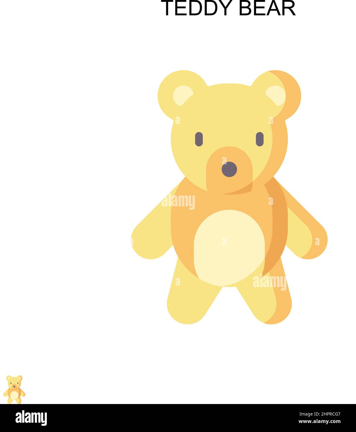Teddy bear Simple vector icon. Illustration symbol design template for ...