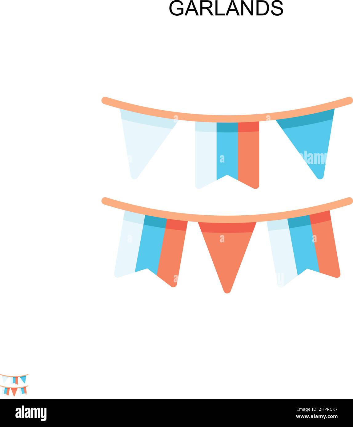 Garlands Simple vector icon. Illustration symbol design template for ...