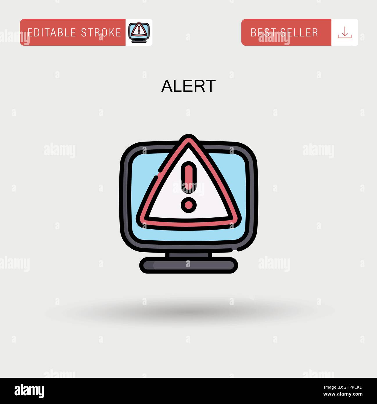 Caution bell alert Stock Vector Images - Alamy