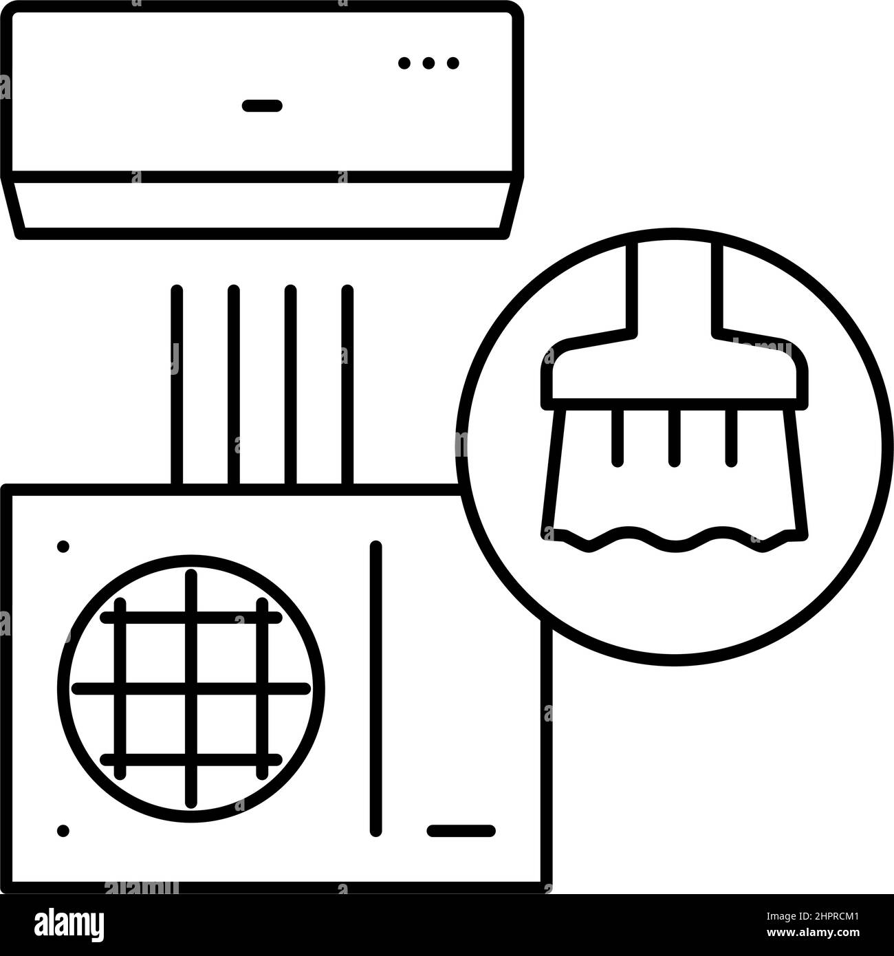 duct cleaning line icon vector illustration Stock Vector Image & Art ...