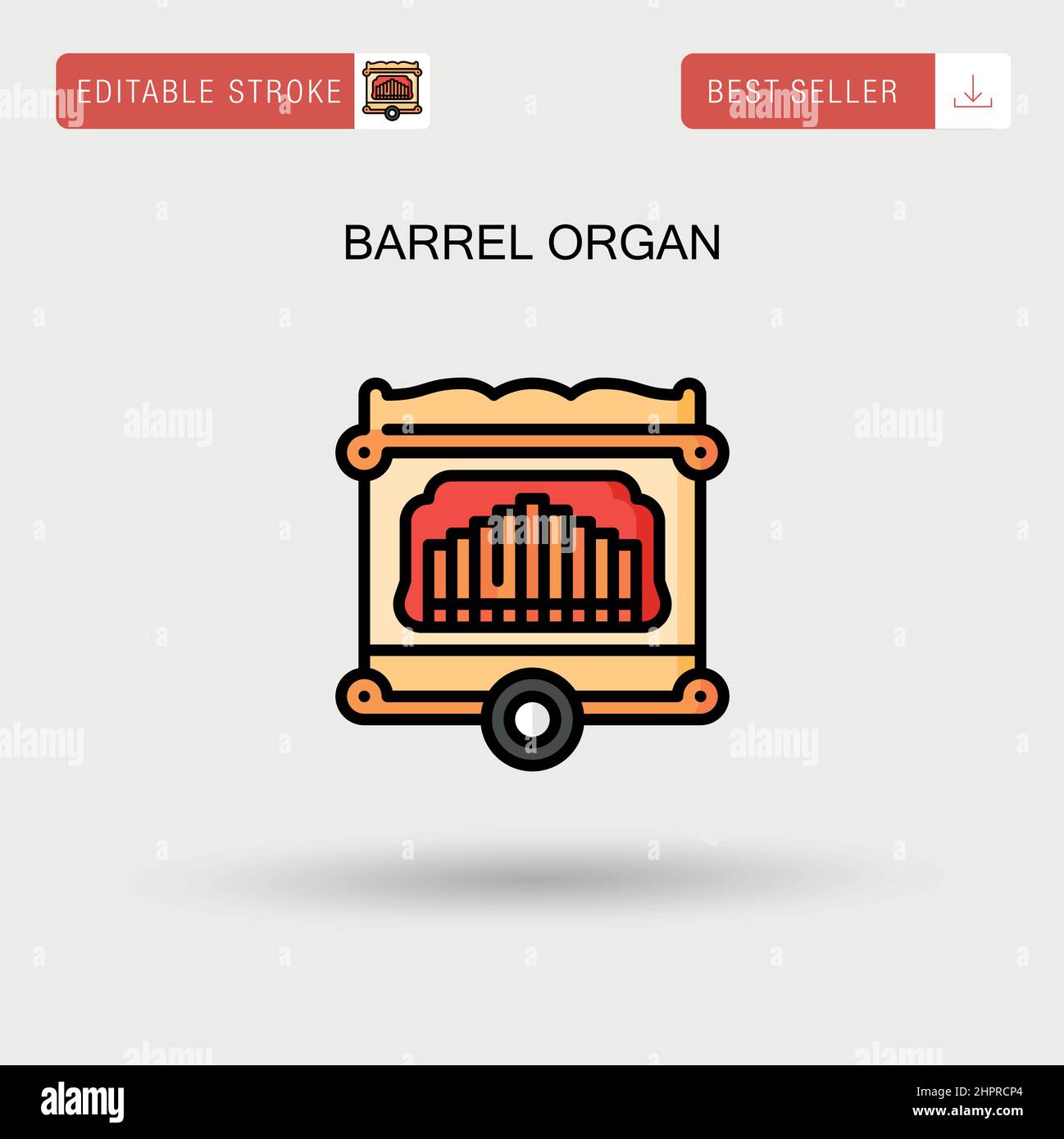 Barrel organ player Stock Vector Images - Alamy