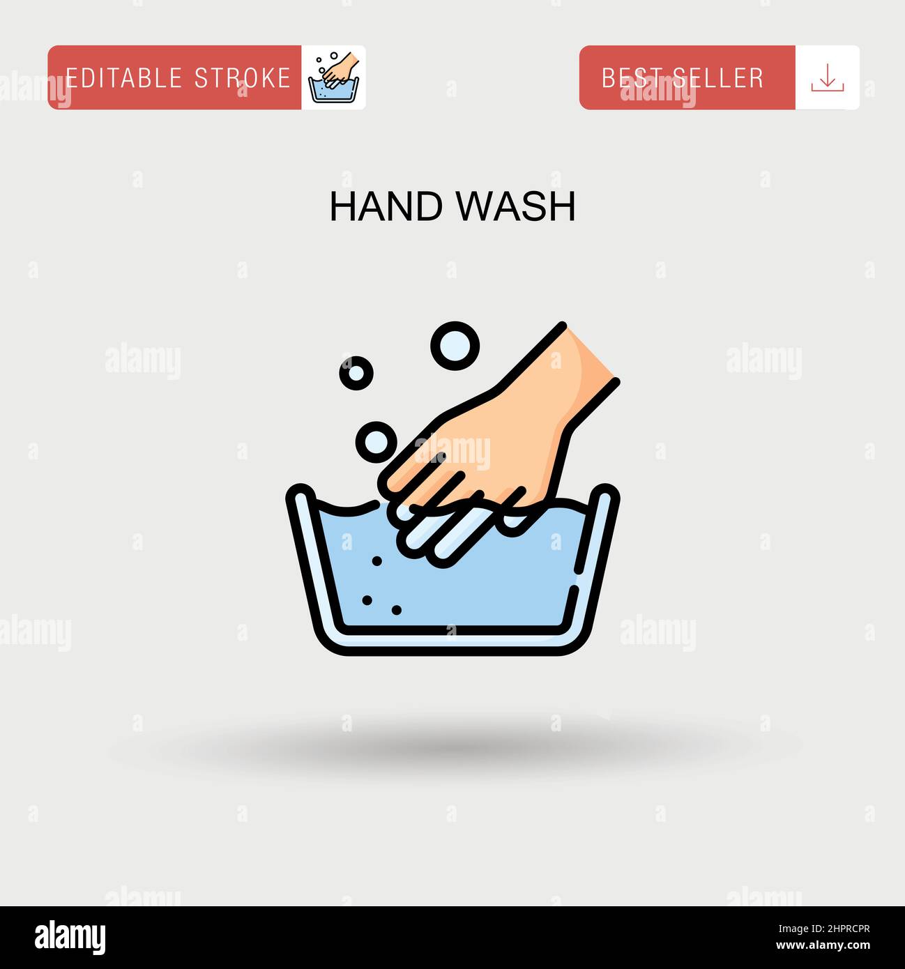 Woman water washing hands Stock Vector Images - Alamy