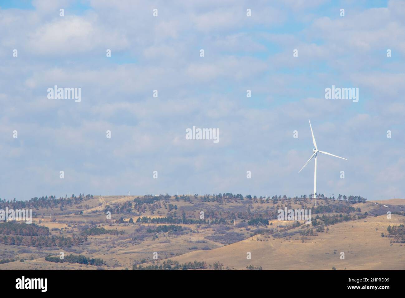 Wind turbine, electrical windmill turbine, ecological resource in Gori ...