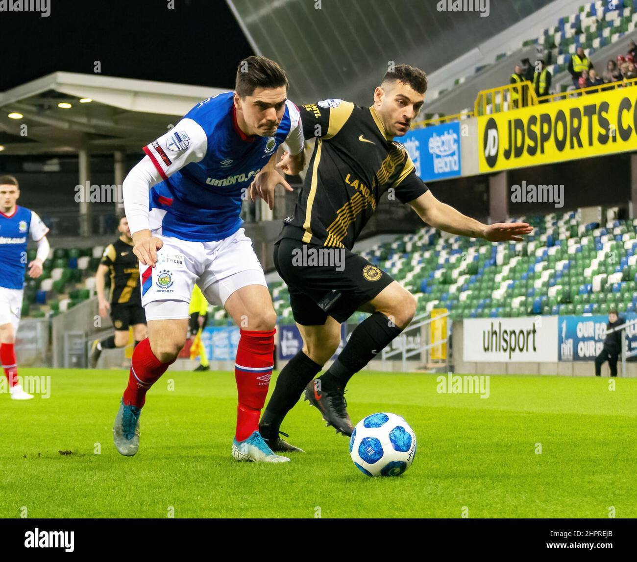 David McDaid - Linfield Vs Larne in the Danske Bank Premiership ...