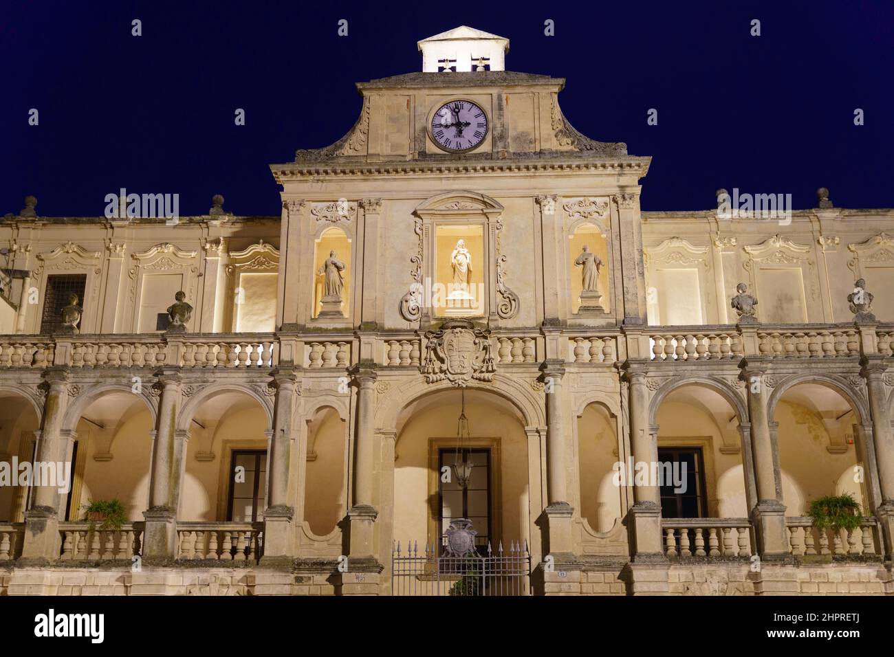 Lecce, Apulia, Italy: exterior of historic buildings in the cathedral ...
