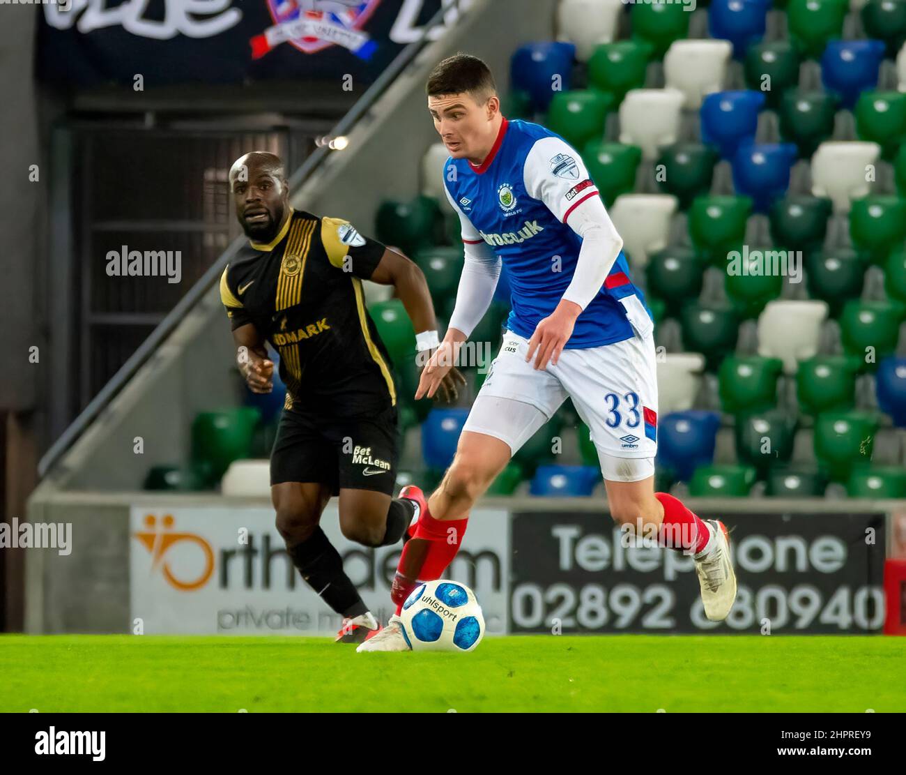 Jake Hastie - Linfield Vs Larne in the Danske Bank Premiership, Tuesday ...