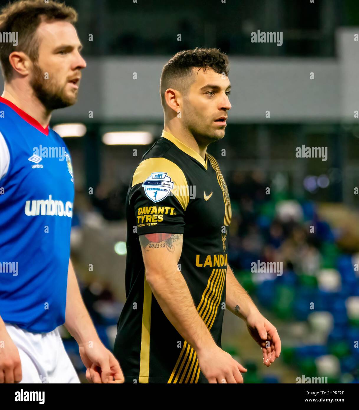 David McDaid - Linfield Vs Larne in the Danske Bank Premiership ...