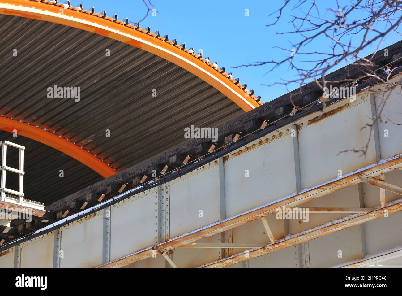 The train tube at the Chicago Illinois Tech campus CTA stop Stock Photo ...