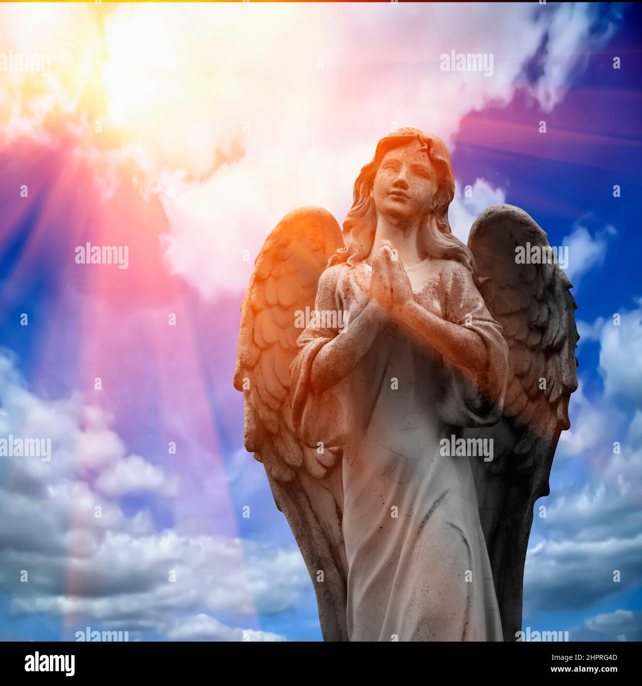Angel wings sun white hi-res stock photography and images - Alamy