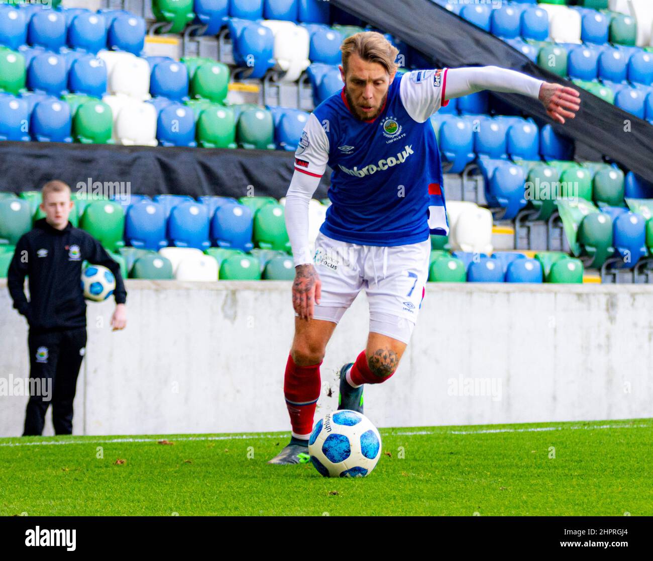 Kirk Millar - Linfield Vs Dungannon Swifts in the Danske Bank ...