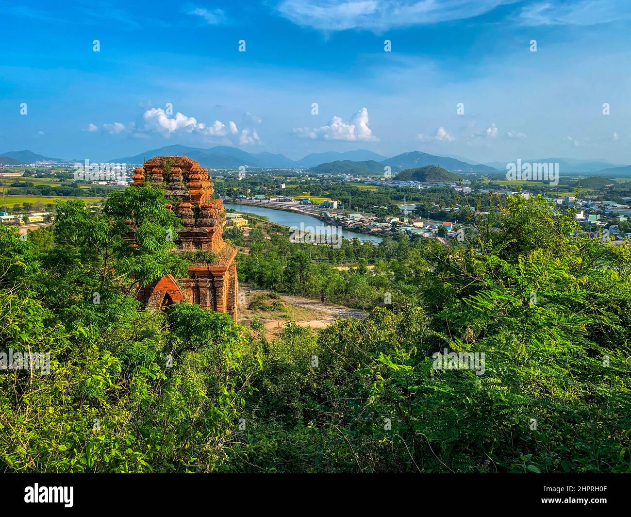 High view of cham Tower Quy Nhon Stock Photo - Alamy