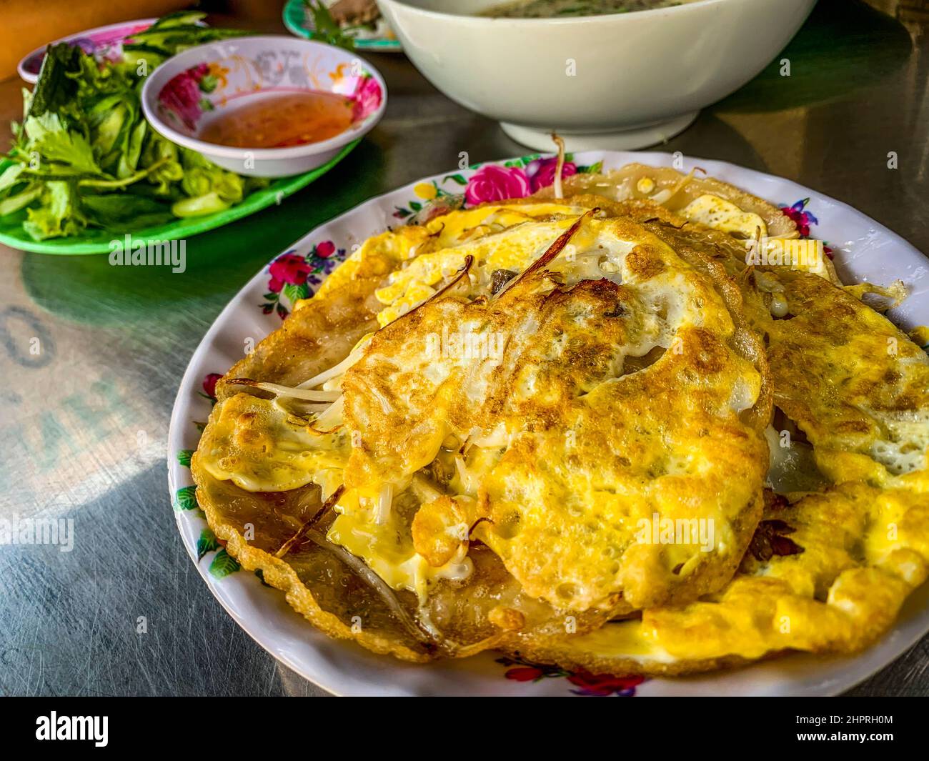 Banl xeo, Vietnam, breakfast, rice, egg, sprouts, fried, shrimp, food ...