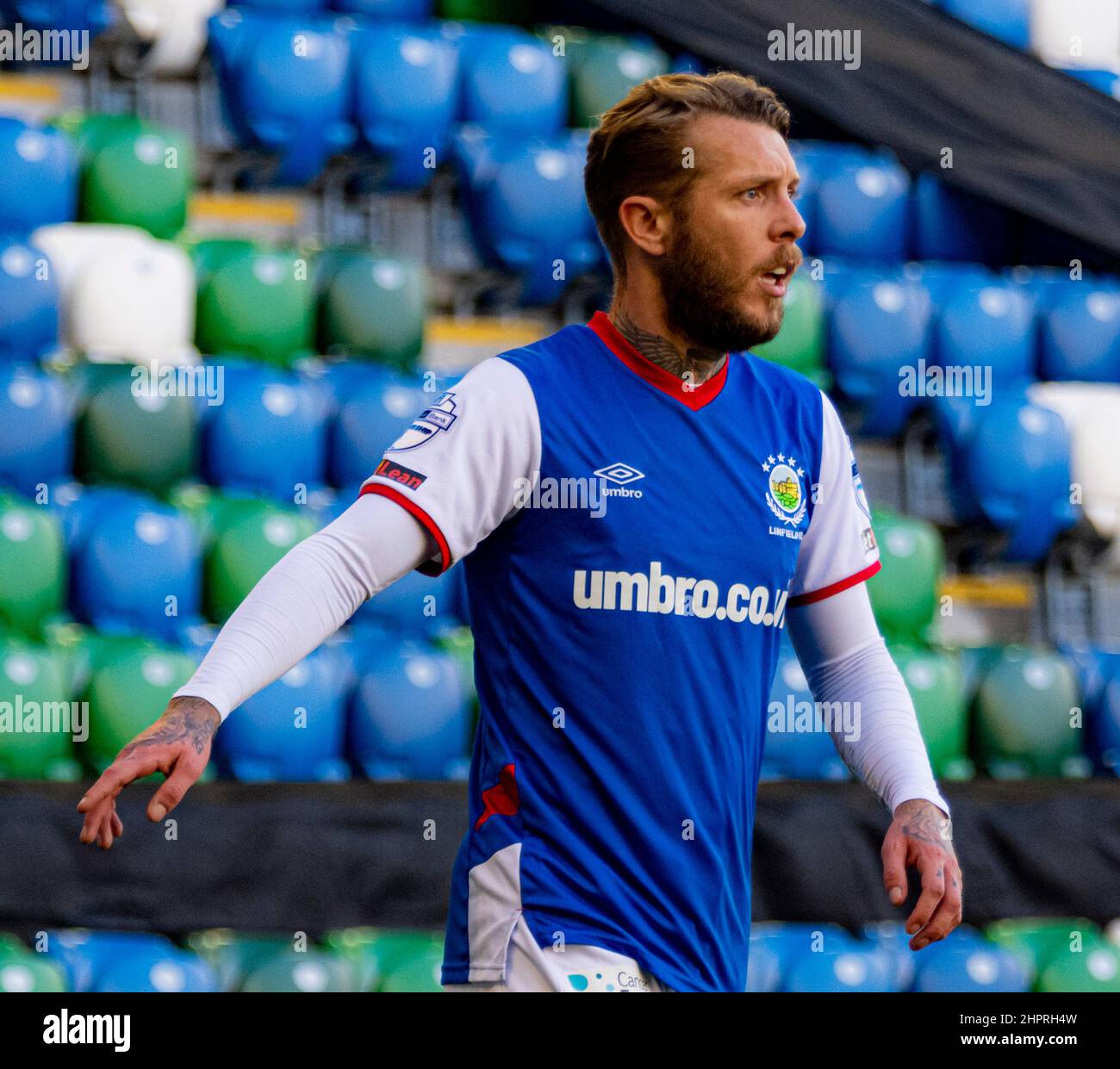 Kirk Millar - Linfield Vs Dungannon Swifts in the Danske Bank ...