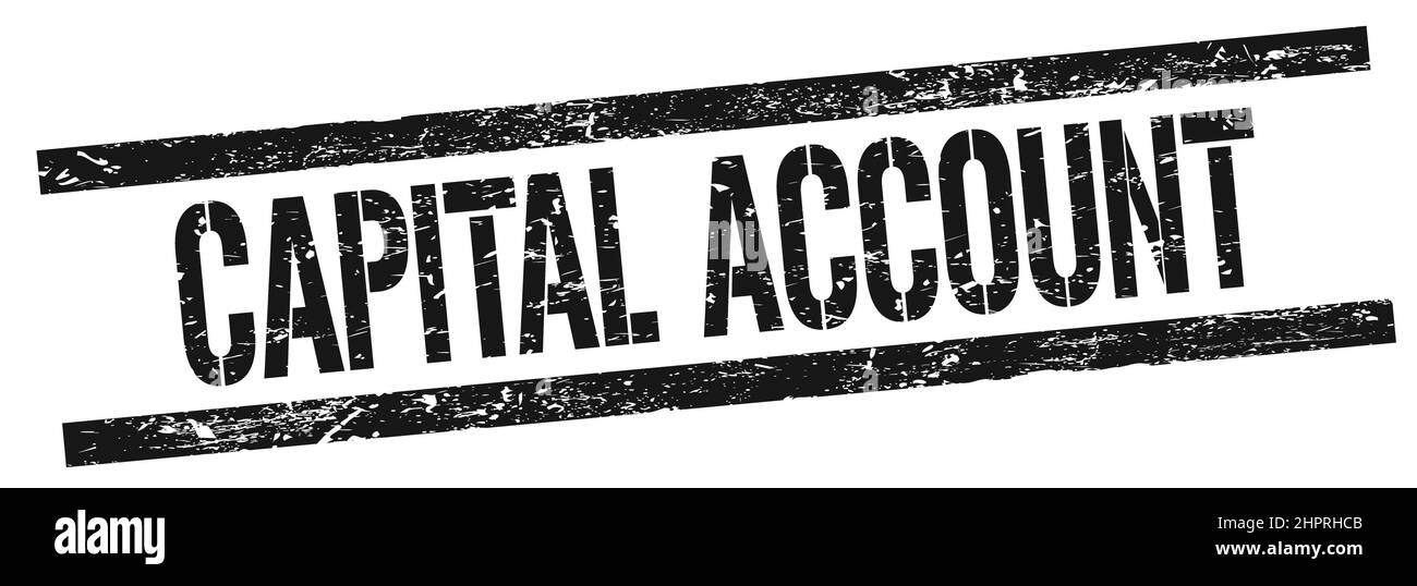 CAPITAL ACCOUNT text on black grungy rectangle stamp sign Stock Photo ...