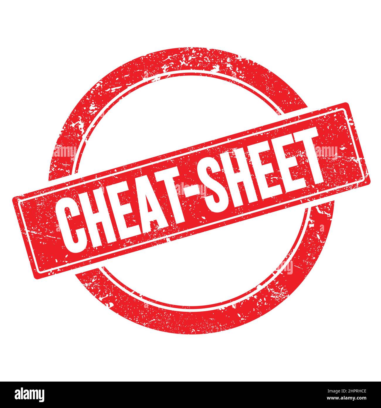 CHEAT-SHEET text on red grungy round vintage stamp Stock Photo - Alamy