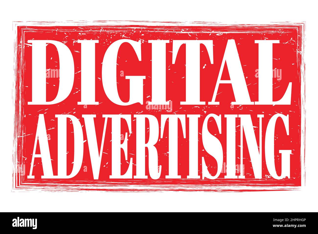 DIGITAL ADVERTISING, words written on red grungy stamp sign Stock Photo ...