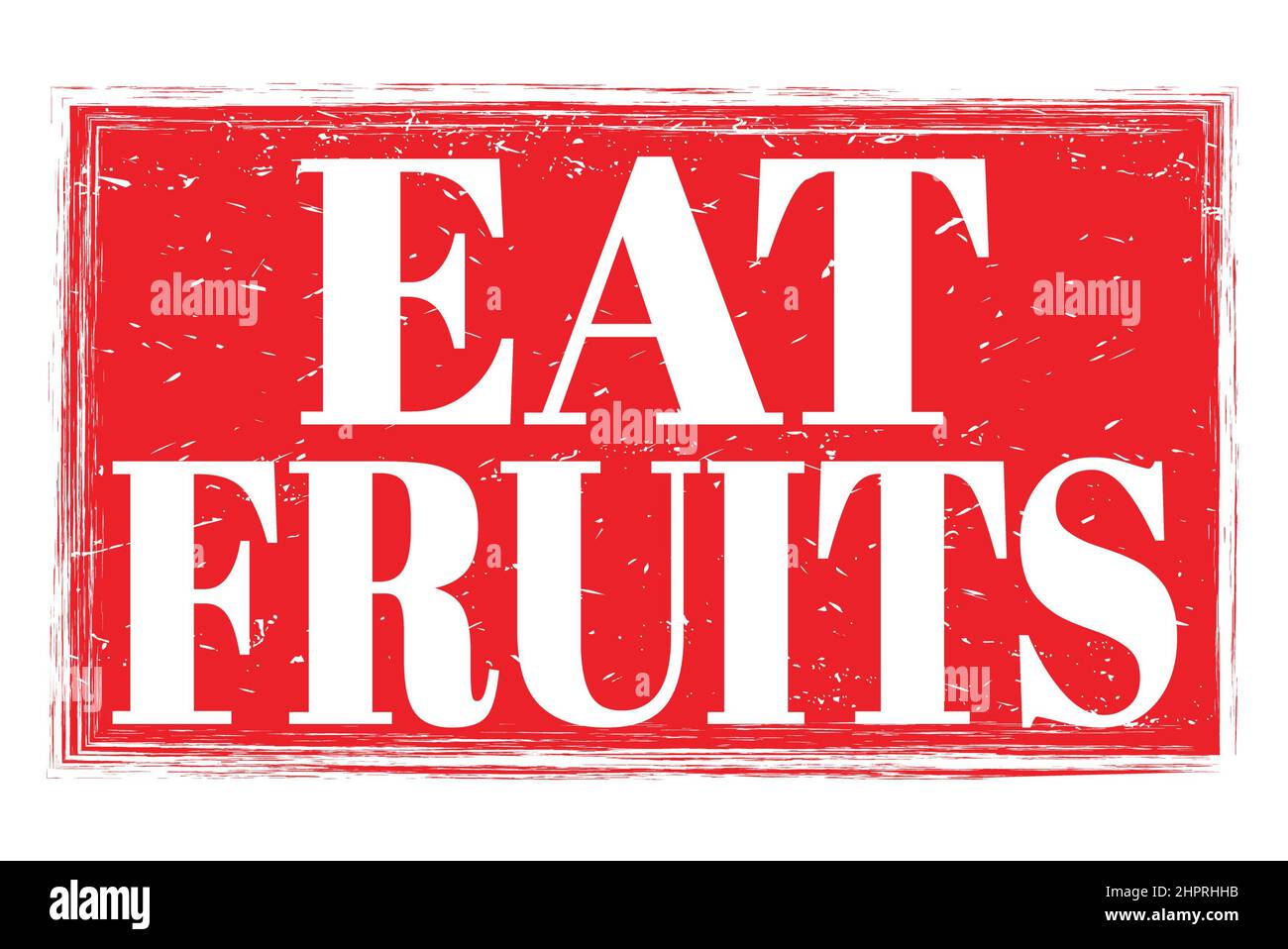 Eat fruits stamp hi-res stock photography and images - Alamy