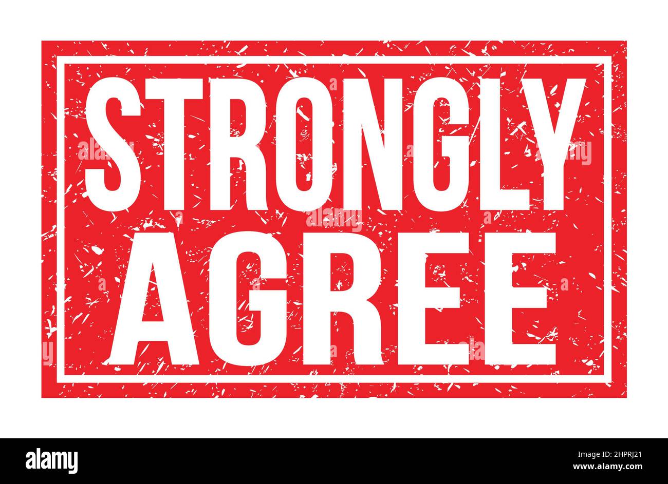 STRONGLY AGREE, words written on red rectangle stamp sign Stock Photo ...
