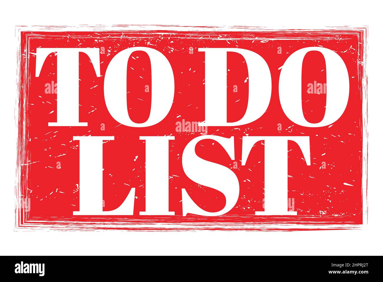 TO DO LIST, words written on red grungy stamp sign Stock Photo - Alamy