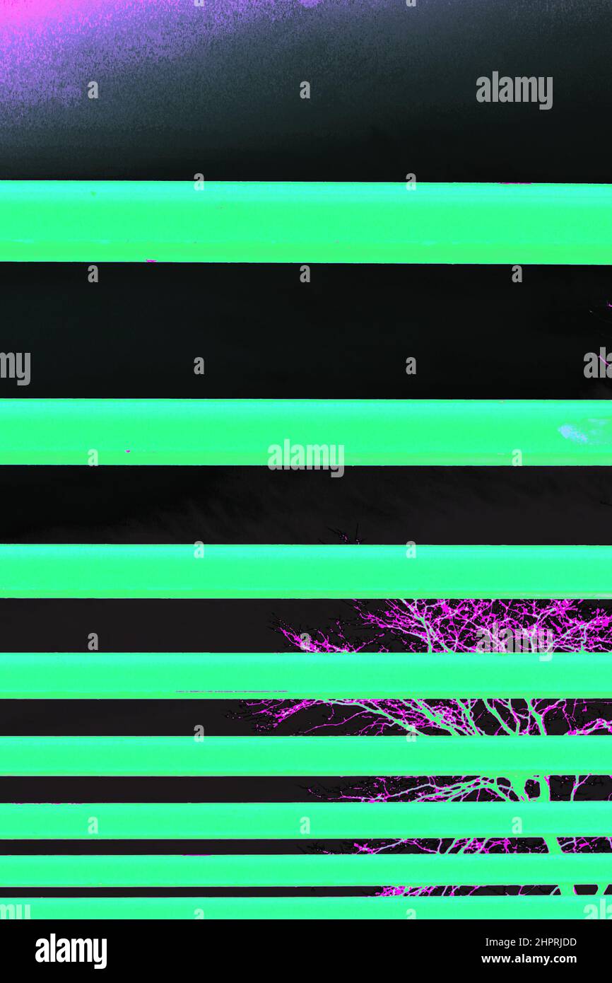 Minimalist view of a high contrast of wide bands of lines running in a ...