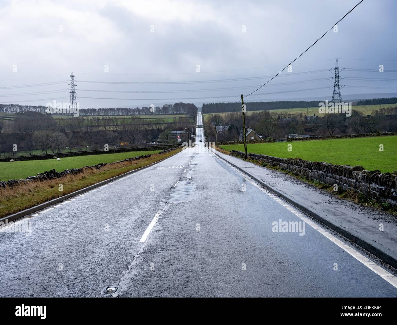 A616, Whams Road, Hazelhead, South Yorkshire, going towards The Flouce ...
