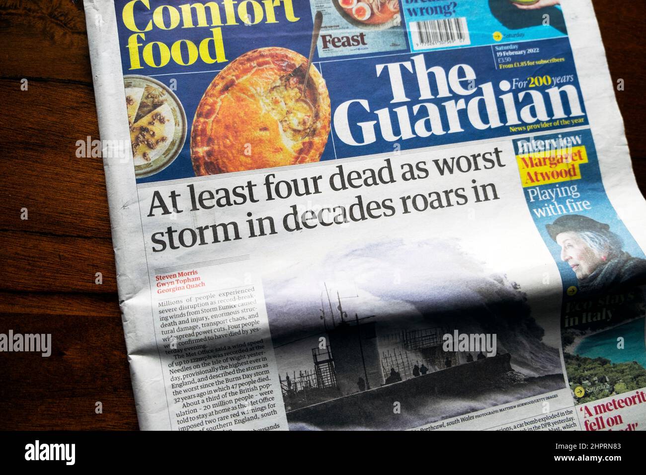 'At least four dead as worst storm in decades roars in' Guardian ...