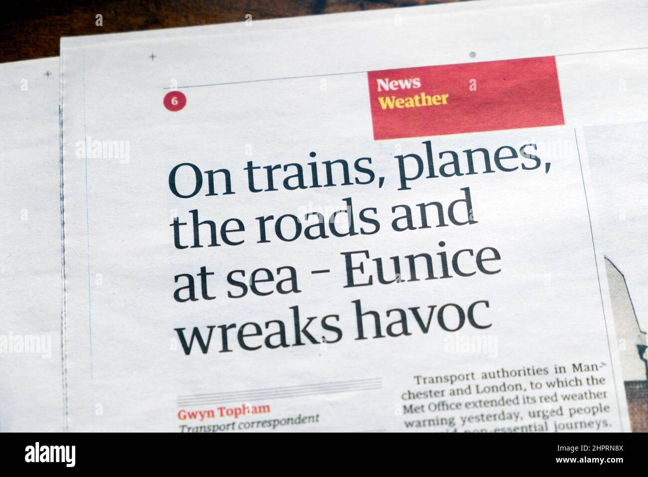 'On trains, planes, the roads and at sea - Eunice wreaks havoc ...
