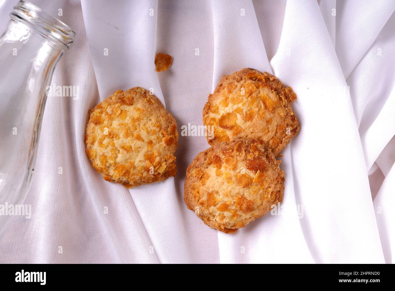 Corn Flakes Cookies, home made biscuits arranged beautifully Stock ...