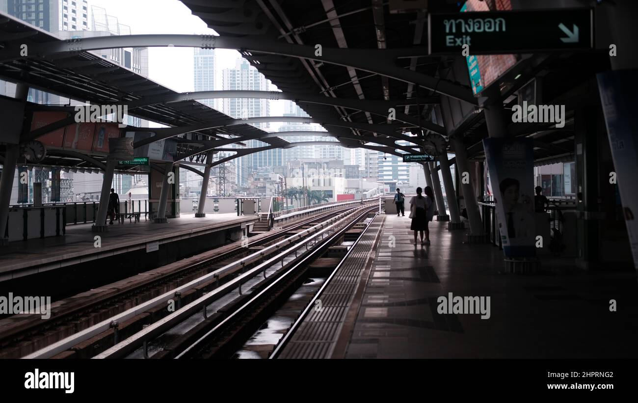 Chong Nonsi Station BTS Skytrain station, Silom line in Bang Rak ...