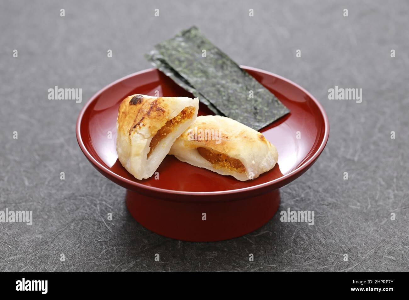 Karasumi Mochi is a sandwich made of Karasumi(a Japanese delicacy made ...