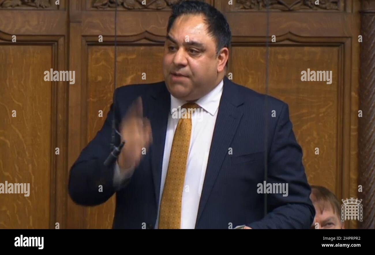 Labour MP Imran Hussain (Bradford East) who was interrupted by Commons ...