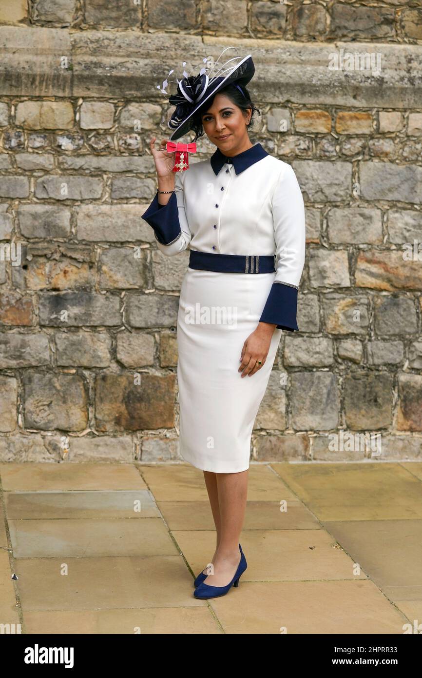 Meera Naran after she was made a MBE (Member of the Order of the ...