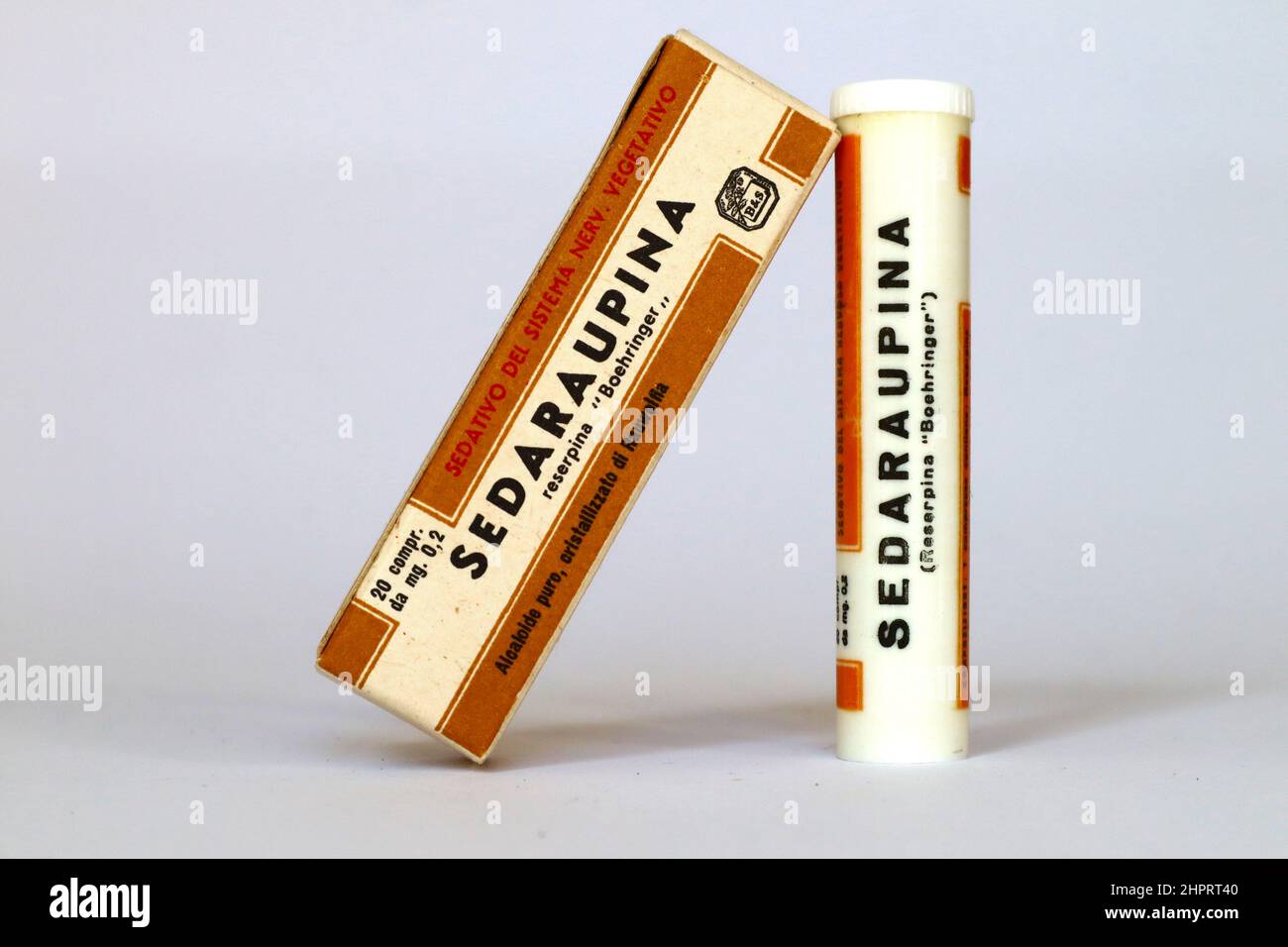 Vintage 1950s SEDARAUPINA tablets medicine with Reserpine, Alkaloids ...