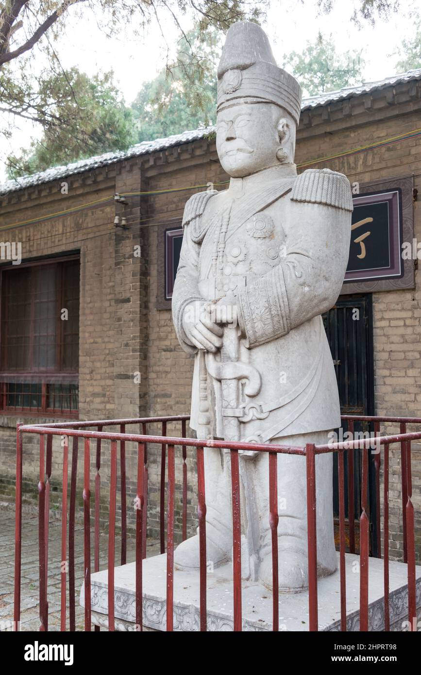 HENAN, CHINA - Statue at The Tomb of Yuan Shikai(Yuanlin). a famous ...