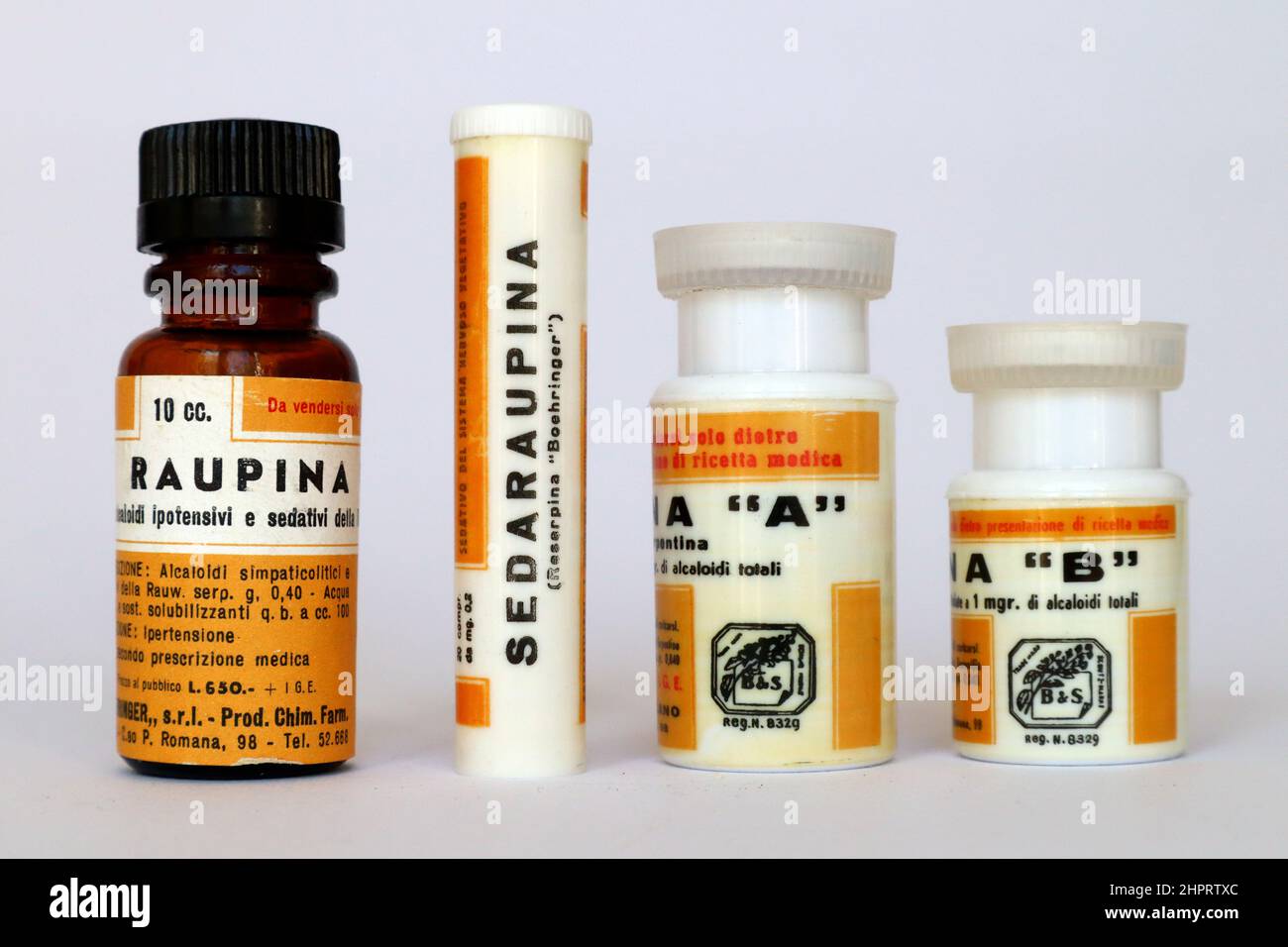 Vintage 1950s RAUPINA and SEDARAUPINA medicines with Rauwolfia ...