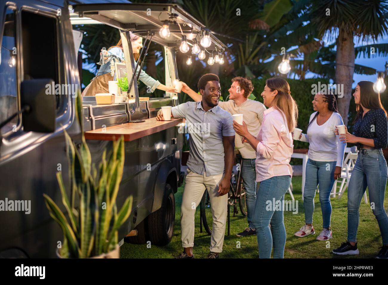 Group of diverse friends having fun Stock Photo - Alamy
