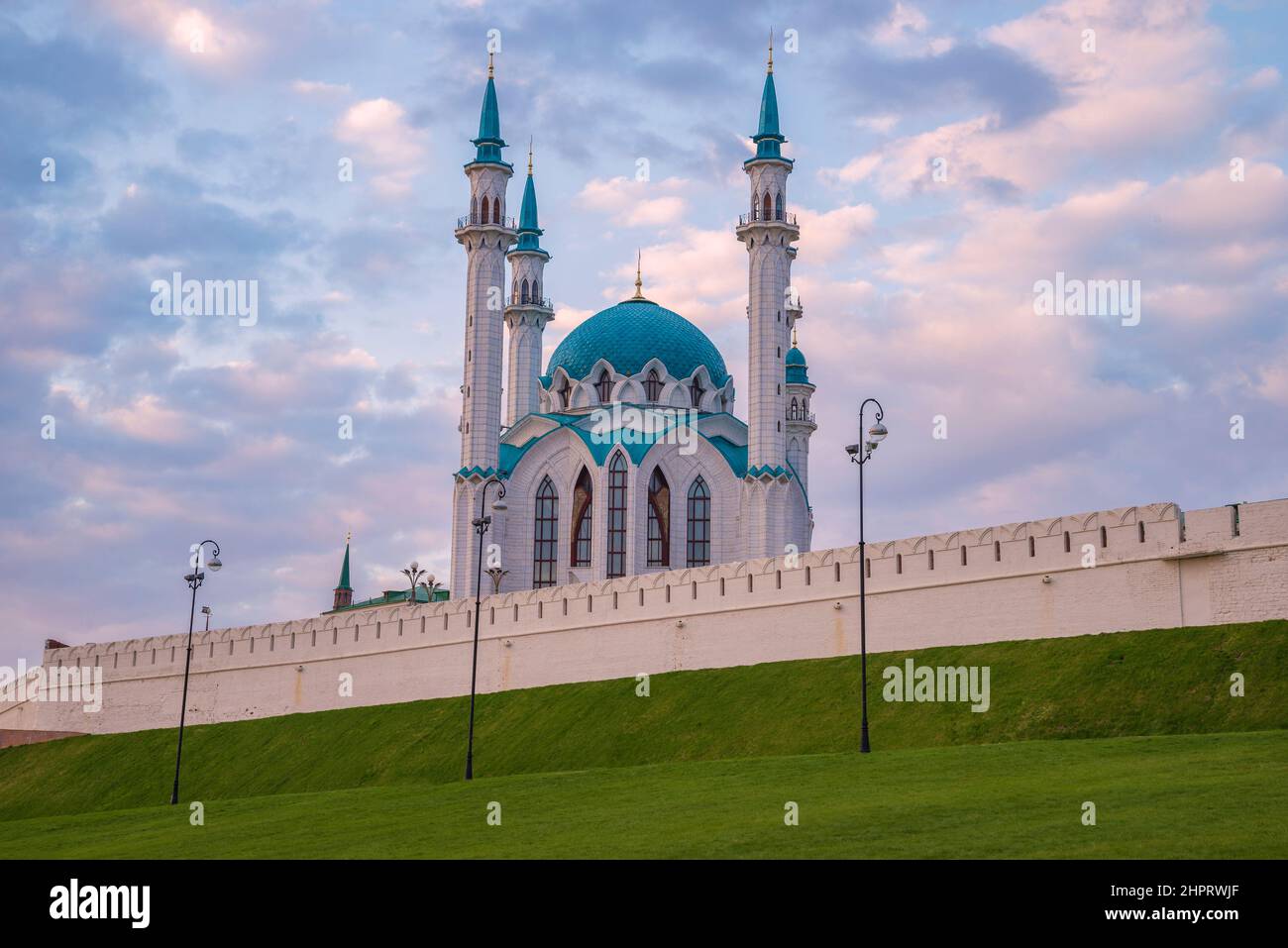 Kul-Sharif Mosque in the Kazan Kremlin in April evening. Kazan, Russia ...
