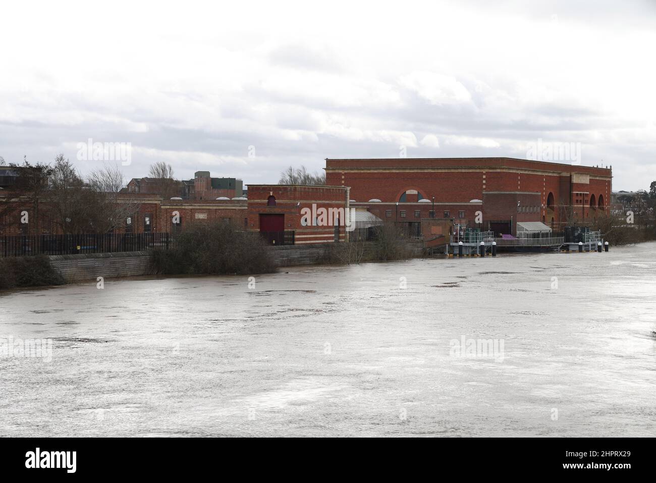 The River Severn In Flood At The Mythe Bridge And Mythe Bridge Water