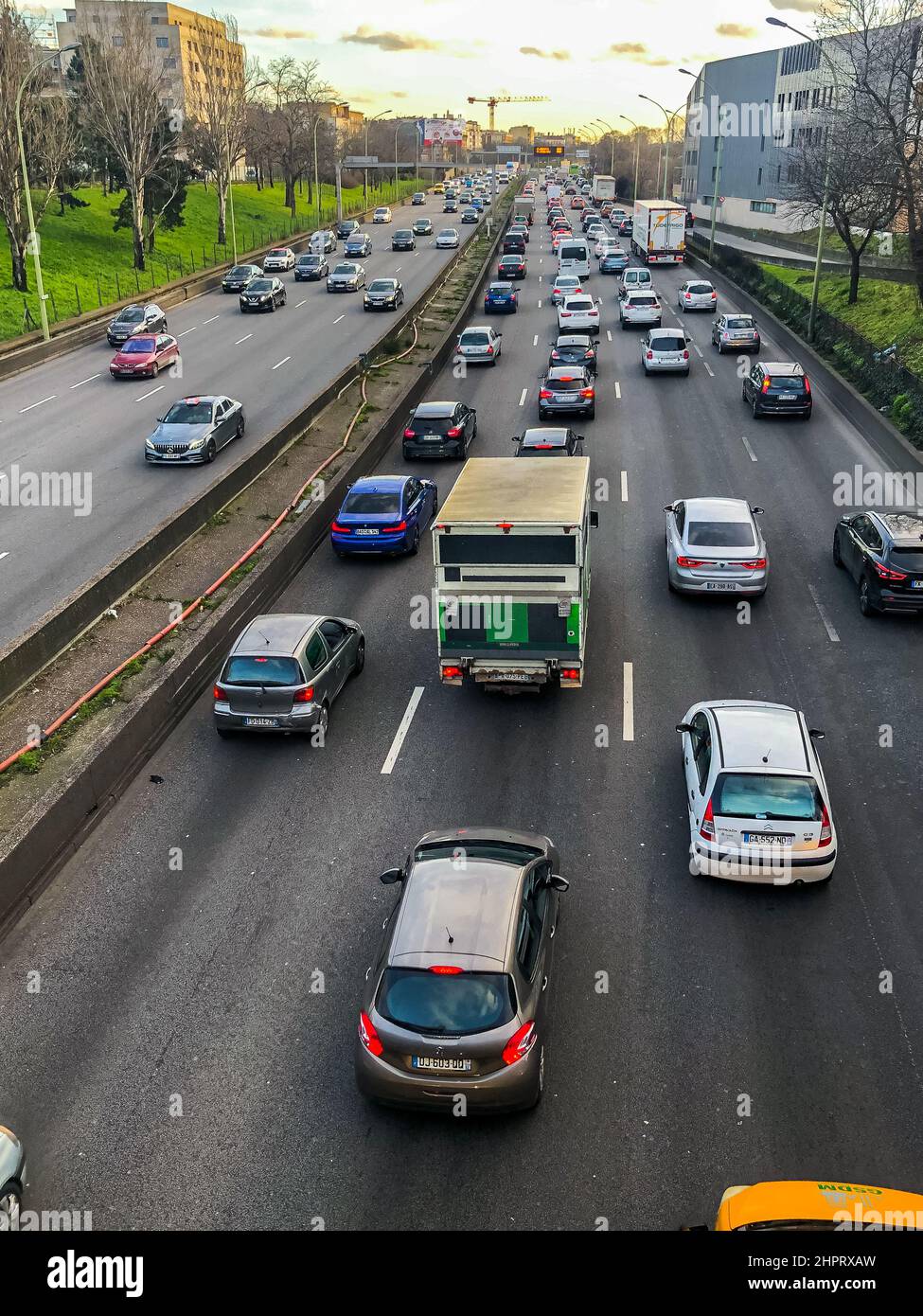 Paris, France, Traffic on ring Road, Periferique, East Stock Photo - Alamy
